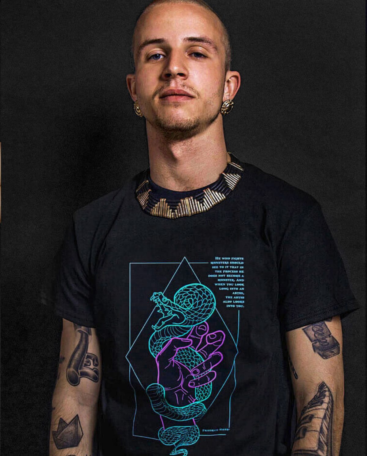 Nietzsche Abyss Tattoo