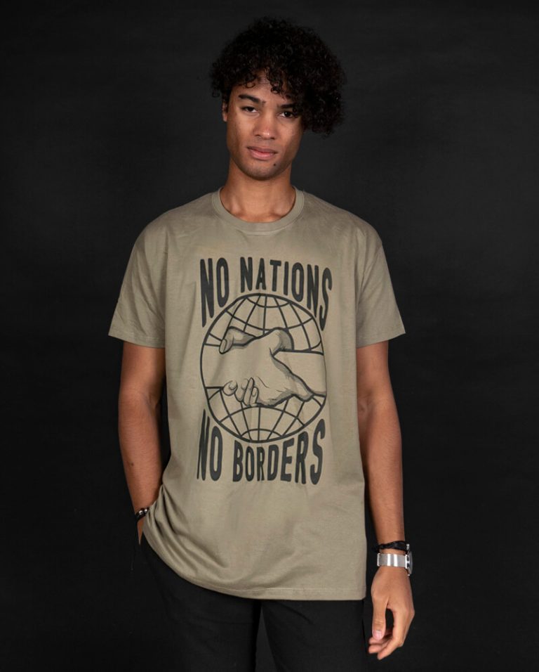 No Nations, No Borders T-shirt - Refugees Welcome | ALLRIOT